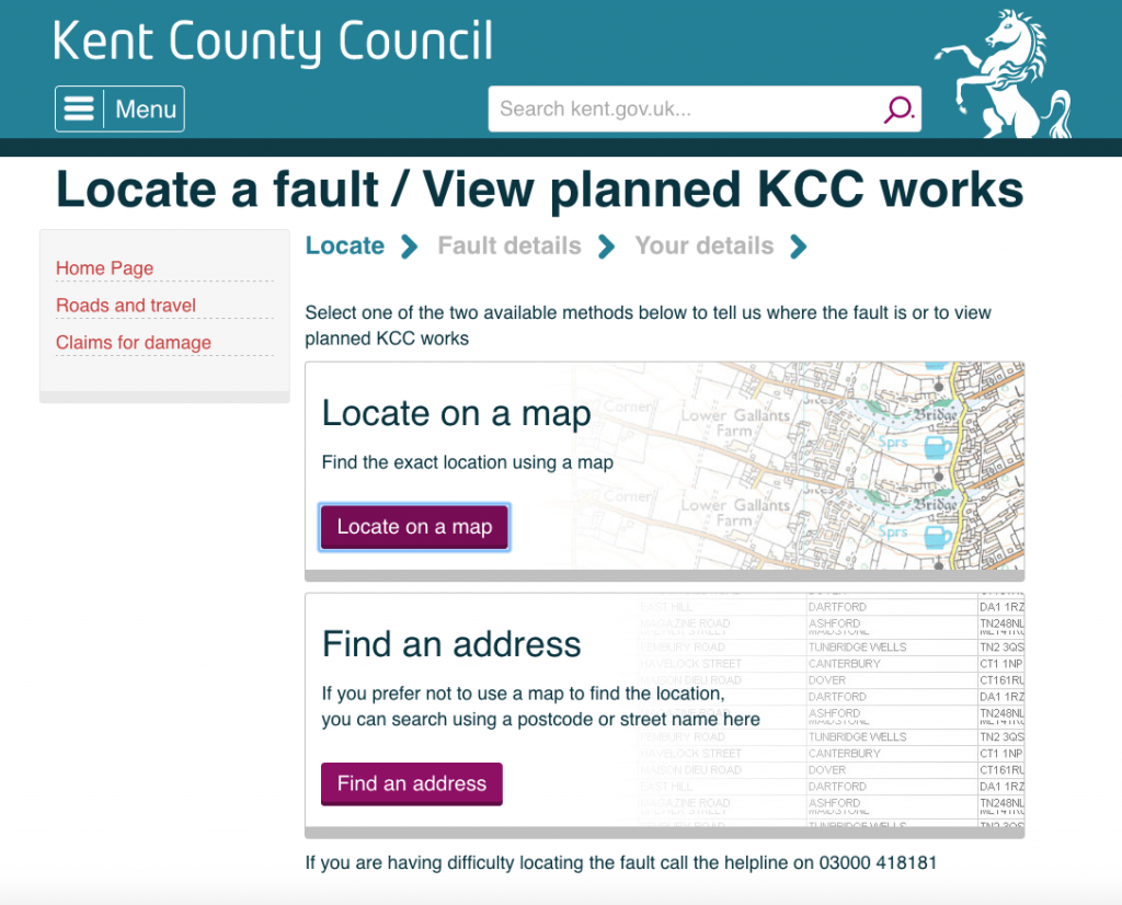 Reporting potholes and road problems - Green Flag